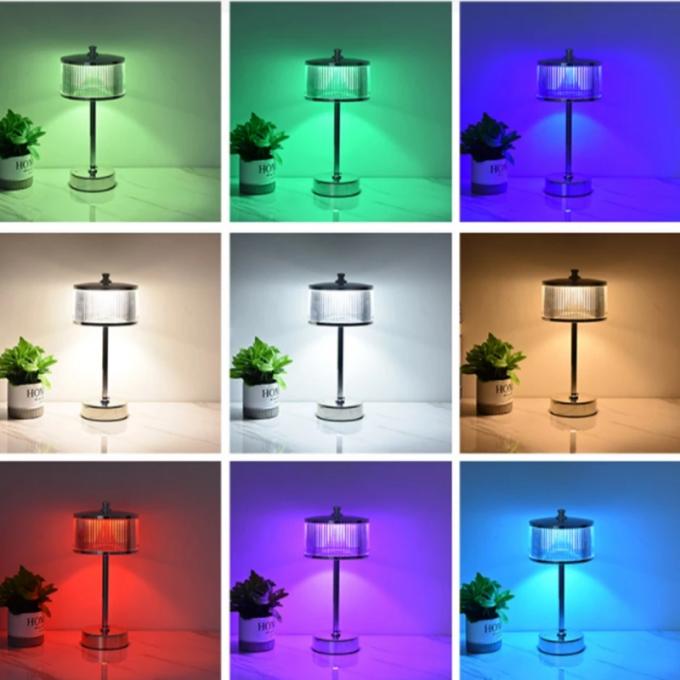 E27 RGB Acrylic LED Desk Lamp 100v Round Coloured Glass Table Lamps